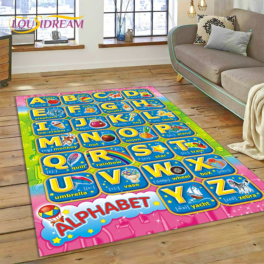 ABC Alphabet Children Crawling Early Eduion Cartoon Kids Playroom Area ...
