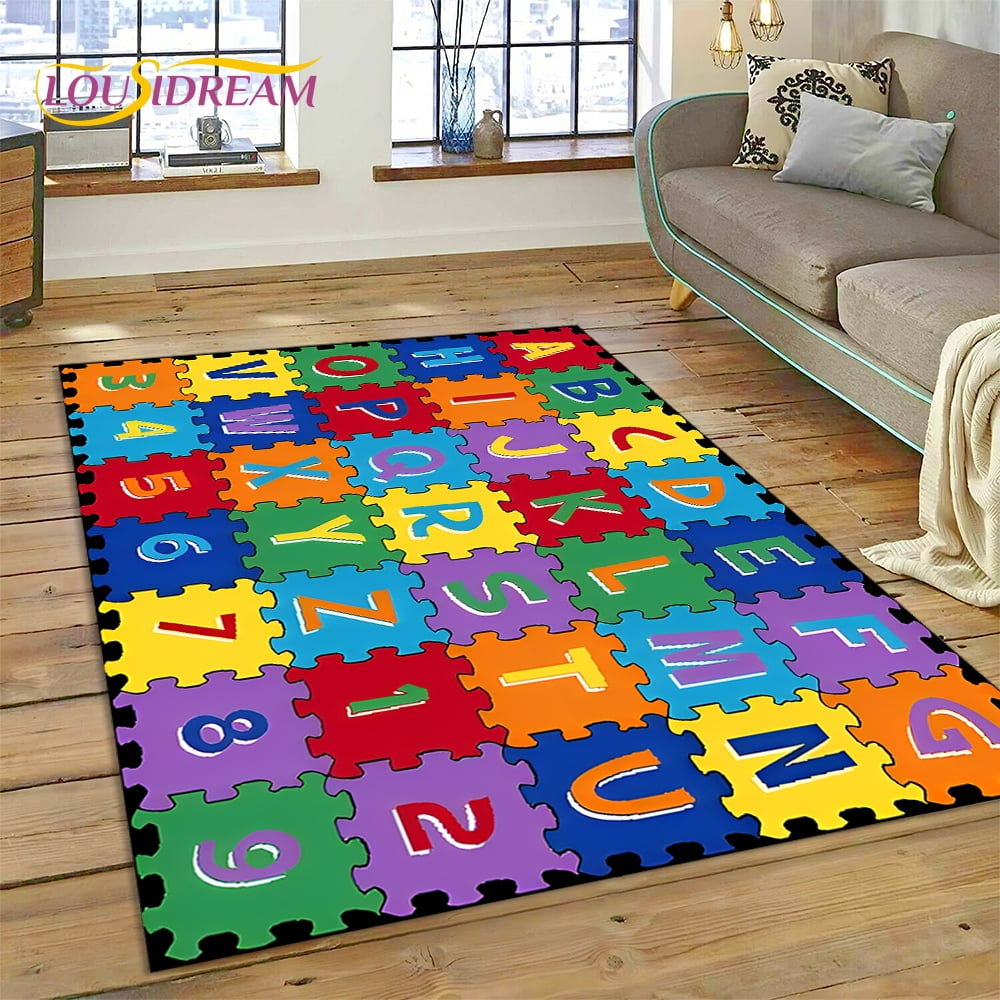 ABC Alphabet Children Crawling Early Eduion Cartoon Kids Playroom Area ...