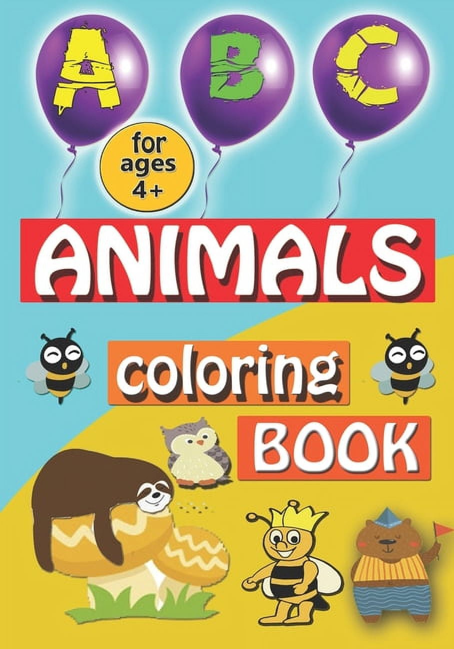 ABC Animals Coloring Book: Alphabet coloring book for kids ages 4-8 ...