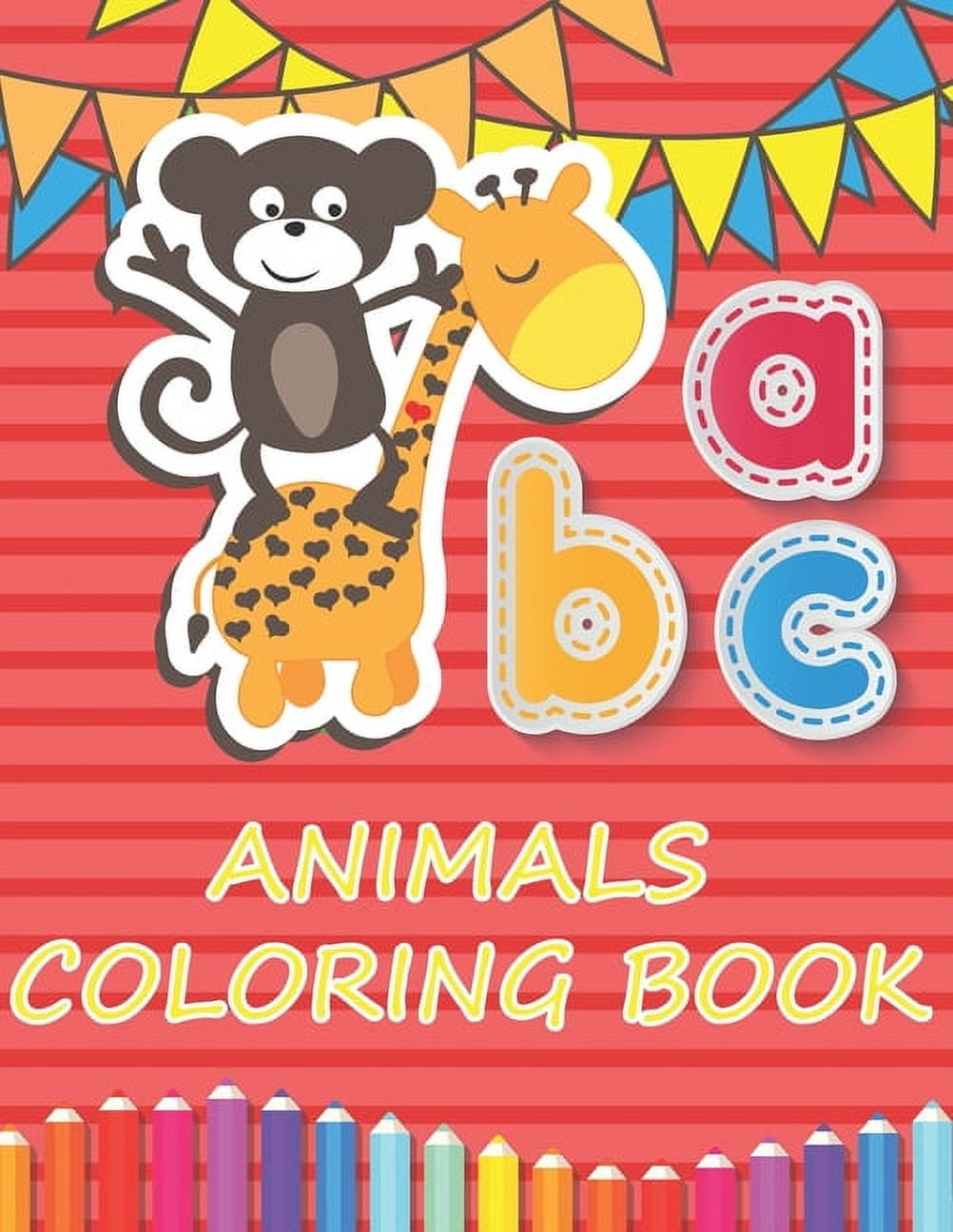 ABC Animals Coloring Books for Kids 2-5 : high-quality black & white ...