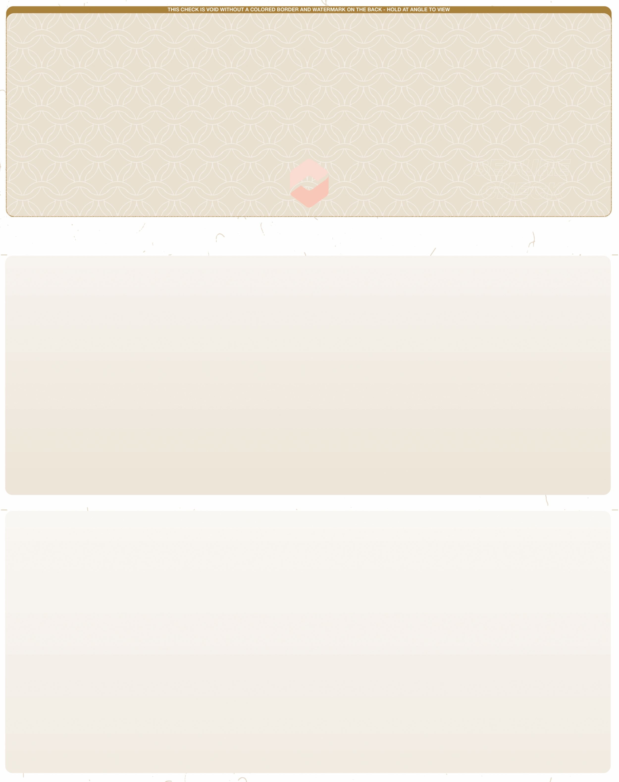 ABC Blank Check Stock (Linen) - Check on Top Gold Blank Checks for ...