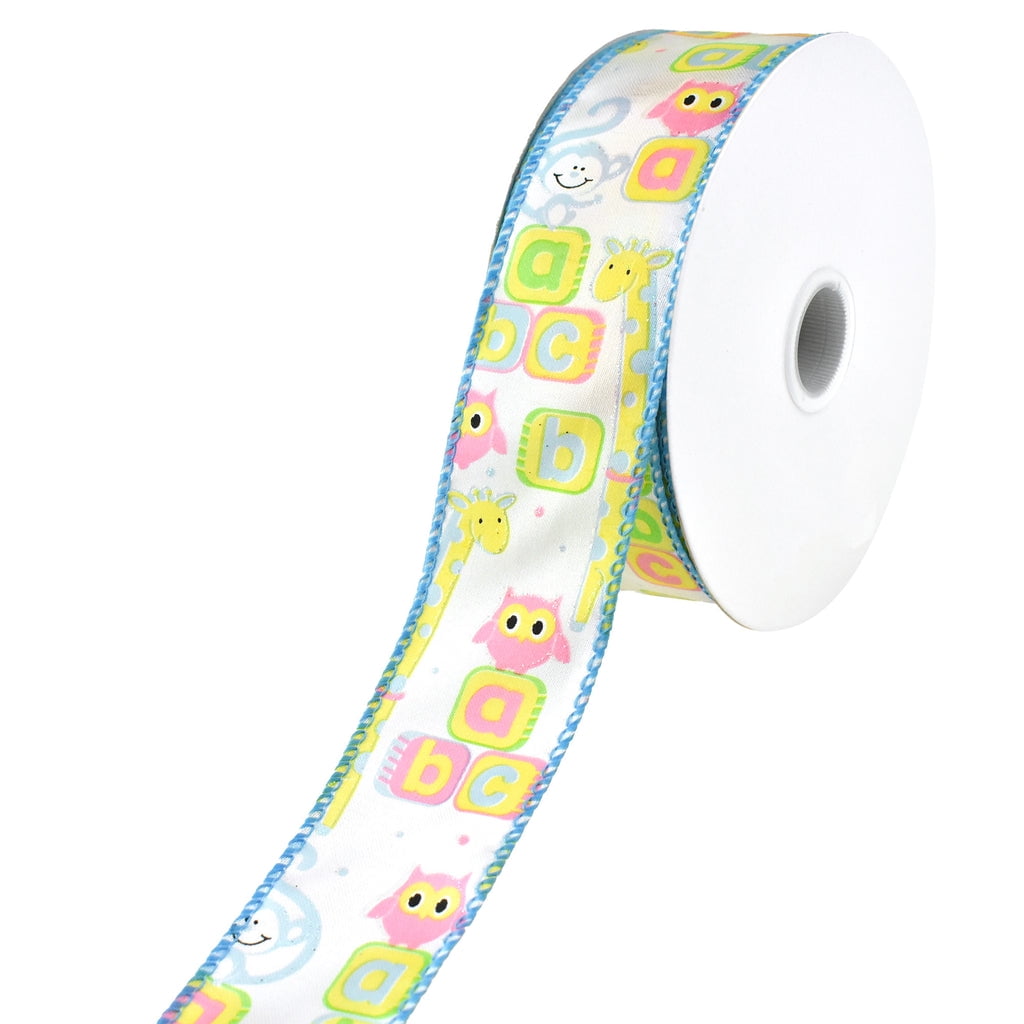 ABC Blocks and Safari Pals Wired Ribbon, 1-1/2-Inch, 10-Yard - Walmart.com