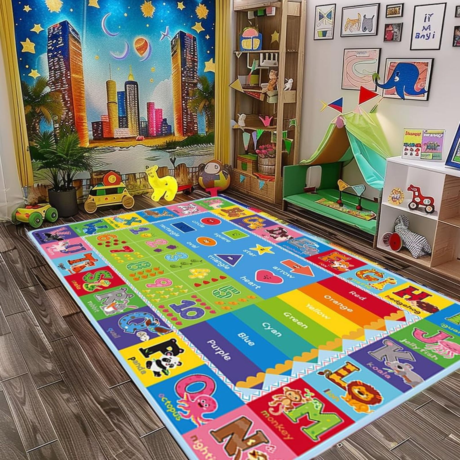 ABC Carpet,Kids Carpet For Playroom, Classroom Floor Play Mat For Kids ...