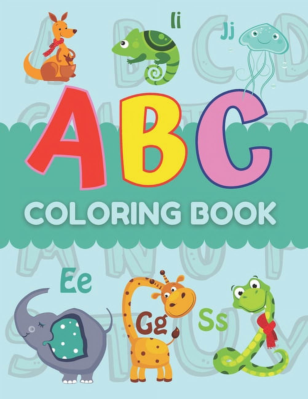 ABC Coloring Book: Cute Alphabet Coloring Book For Kids With Animals ...