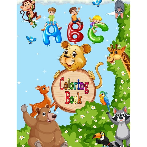 ABC Coloring Book: Cute Animals Alphabet Coloring Pages for Toddlers ...