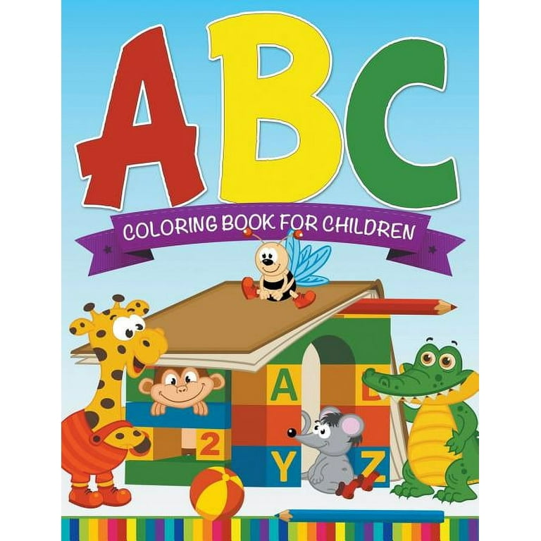 alphabet coloring book cover page
