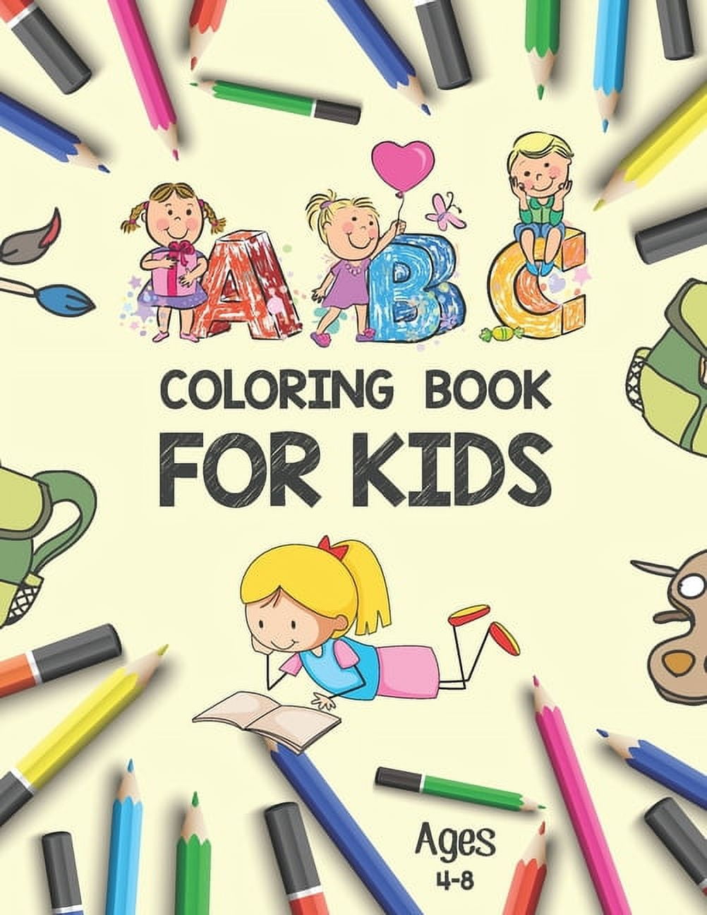 ABC Coloring Book for Kids Ages 4-8: Alphabet Coloring Book for ...