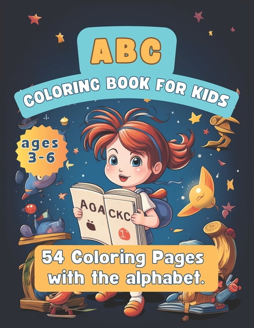 ABC Coloring Book for Kids: Easy Coloring Pages for Preschool. Learn ...