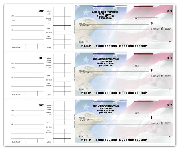 ABC Compact Size Checks, 3-on-a-page with side-tear vouchers (Forever ...