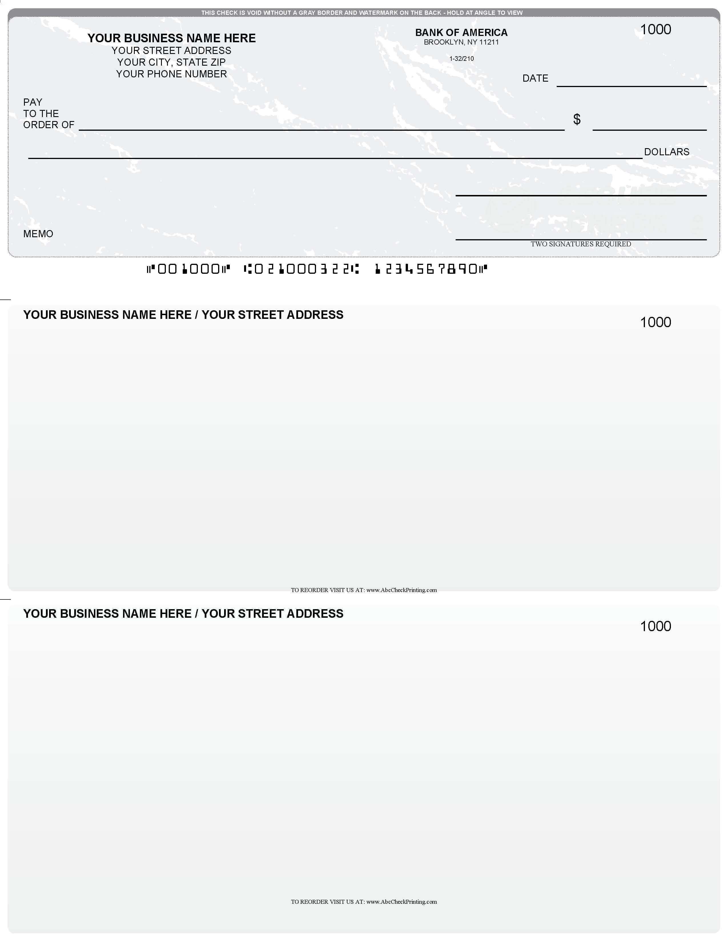ABC Computer Checks, Standard Business Format, Top Check Style ...