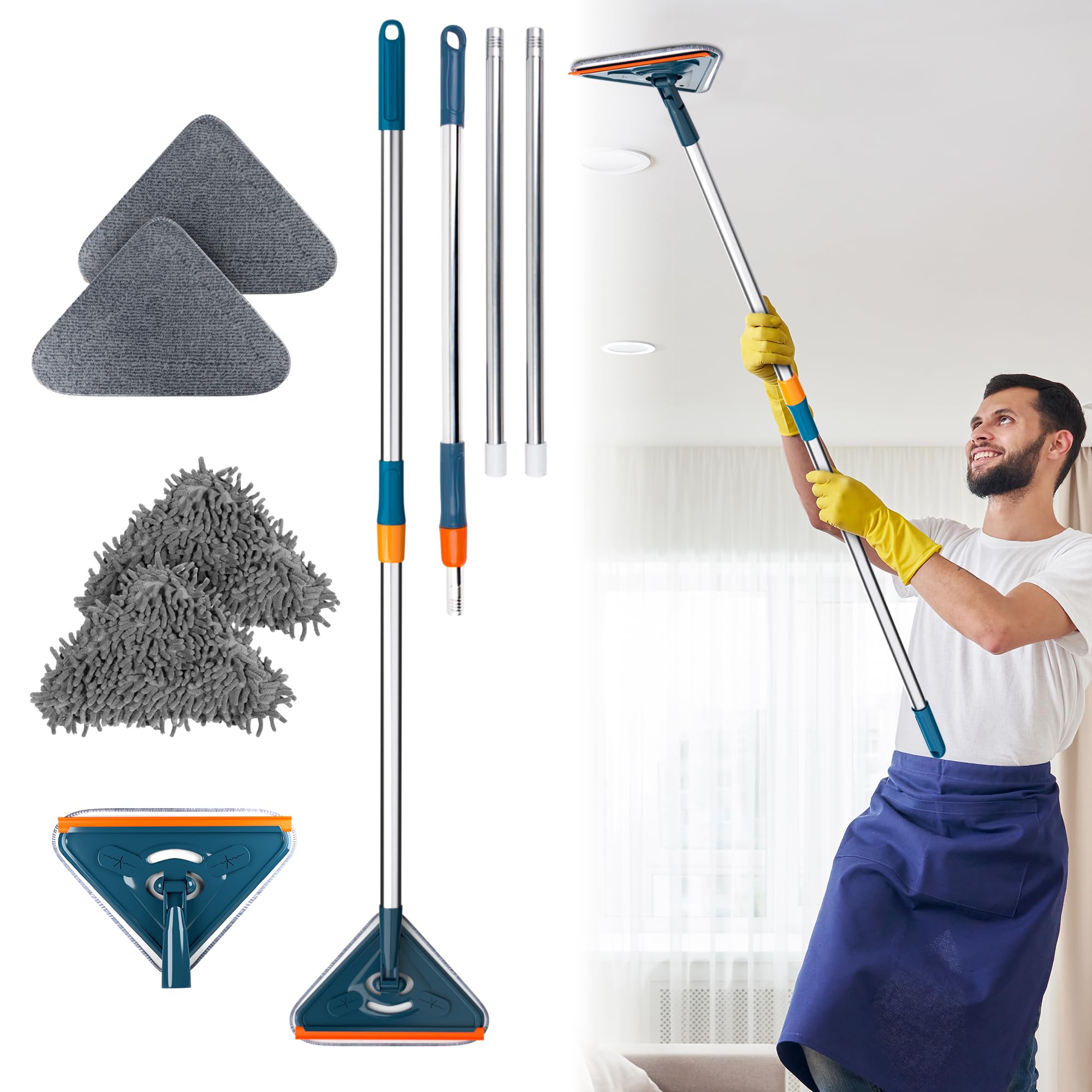 ABC Dark Green Wall Cleaner with Long Handle 31 to 79 Inches Long. Wall ...