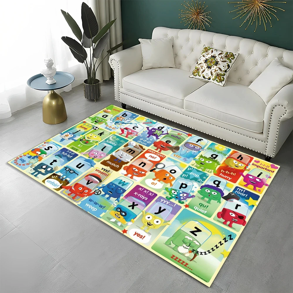 ABC Early Eduion Cartoons Playroom Alphabet Crawling Area Rug Carpet ...