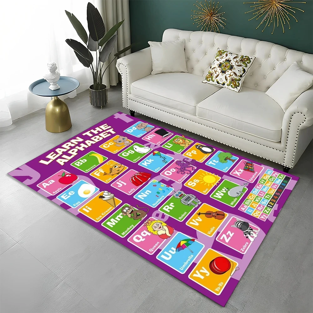 ABC Early Eduion Cartoons Playroom Alphabet Crawling Area Rug Carpet ...