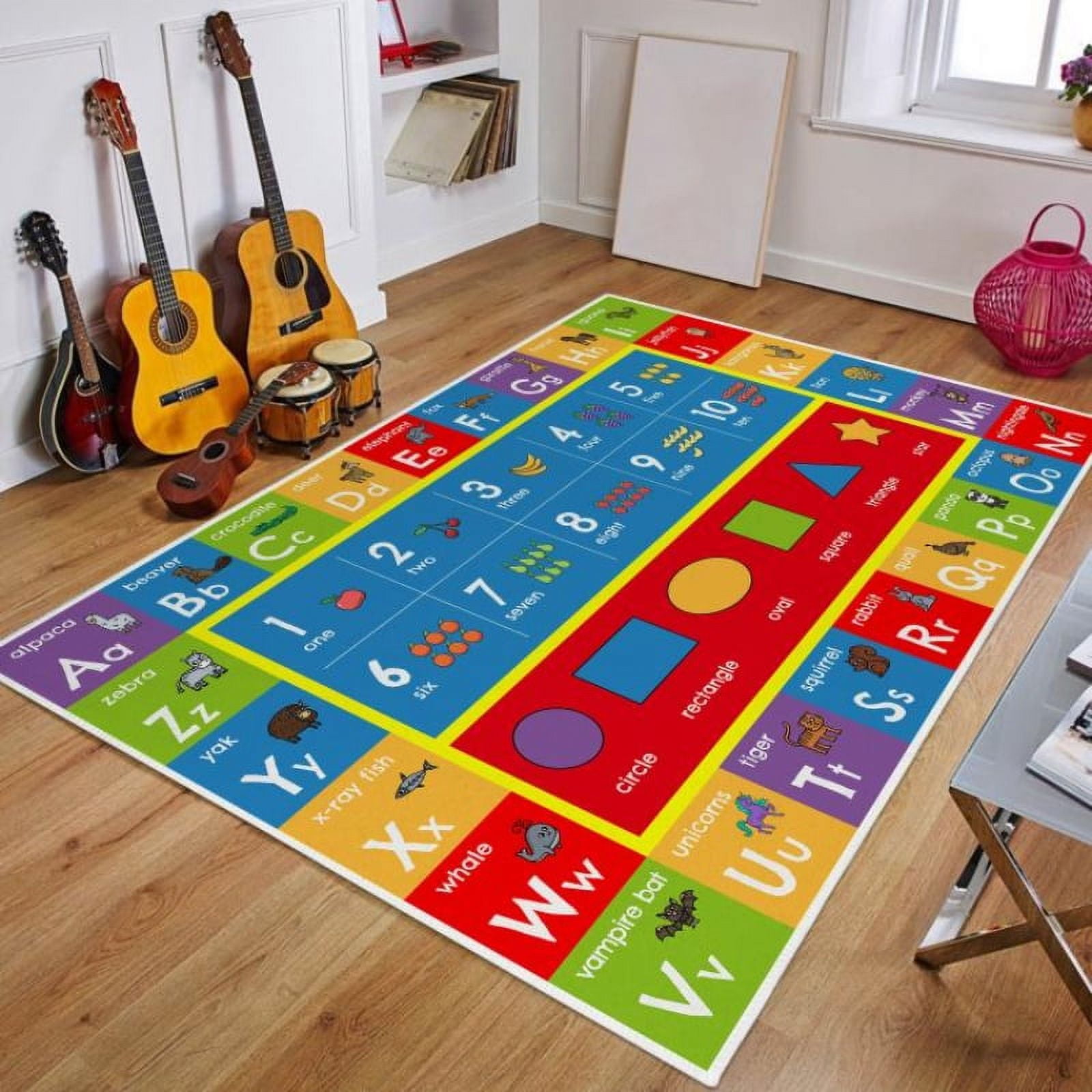 ABC Eduional Area Rugs for Kids Playroom Alphabet Numbers Classroom ...