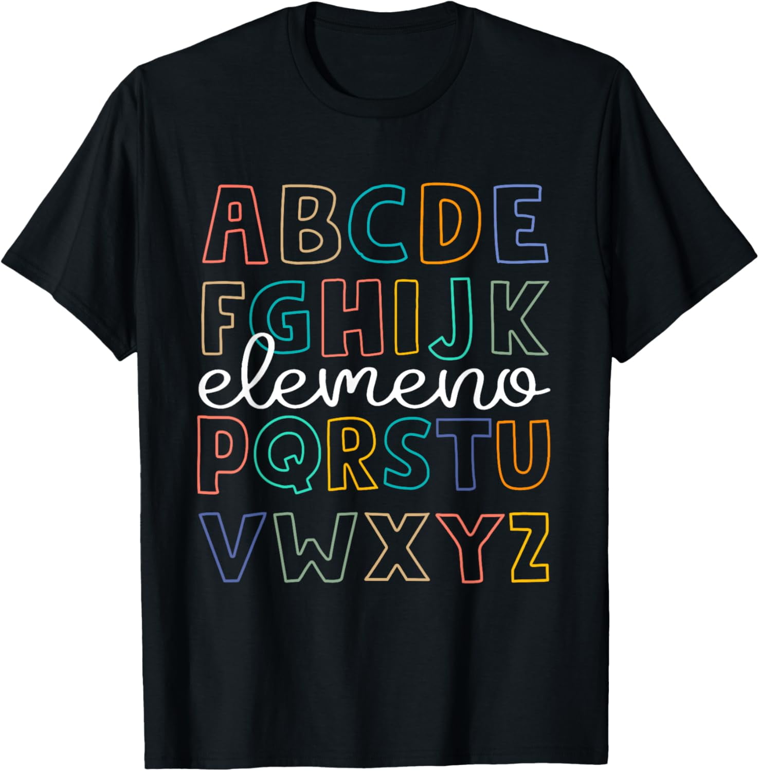 ABC Elemeno Alphabet Kindergarten Teachers Back to School T-Shirt ...