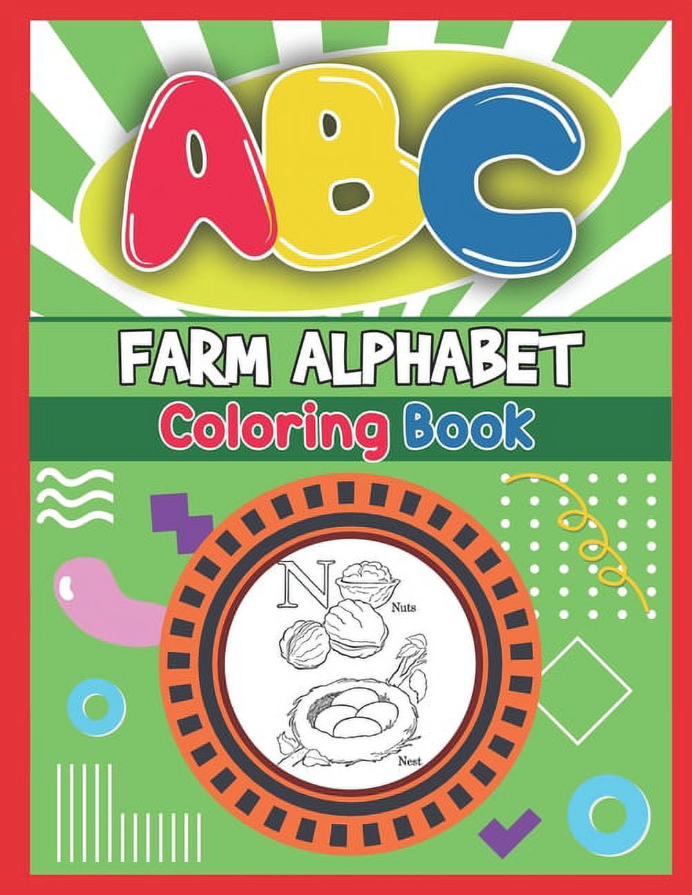 ABC Farm Alphabet Coloring Book: ABC Farm Alphabet Activity Coloring ...
