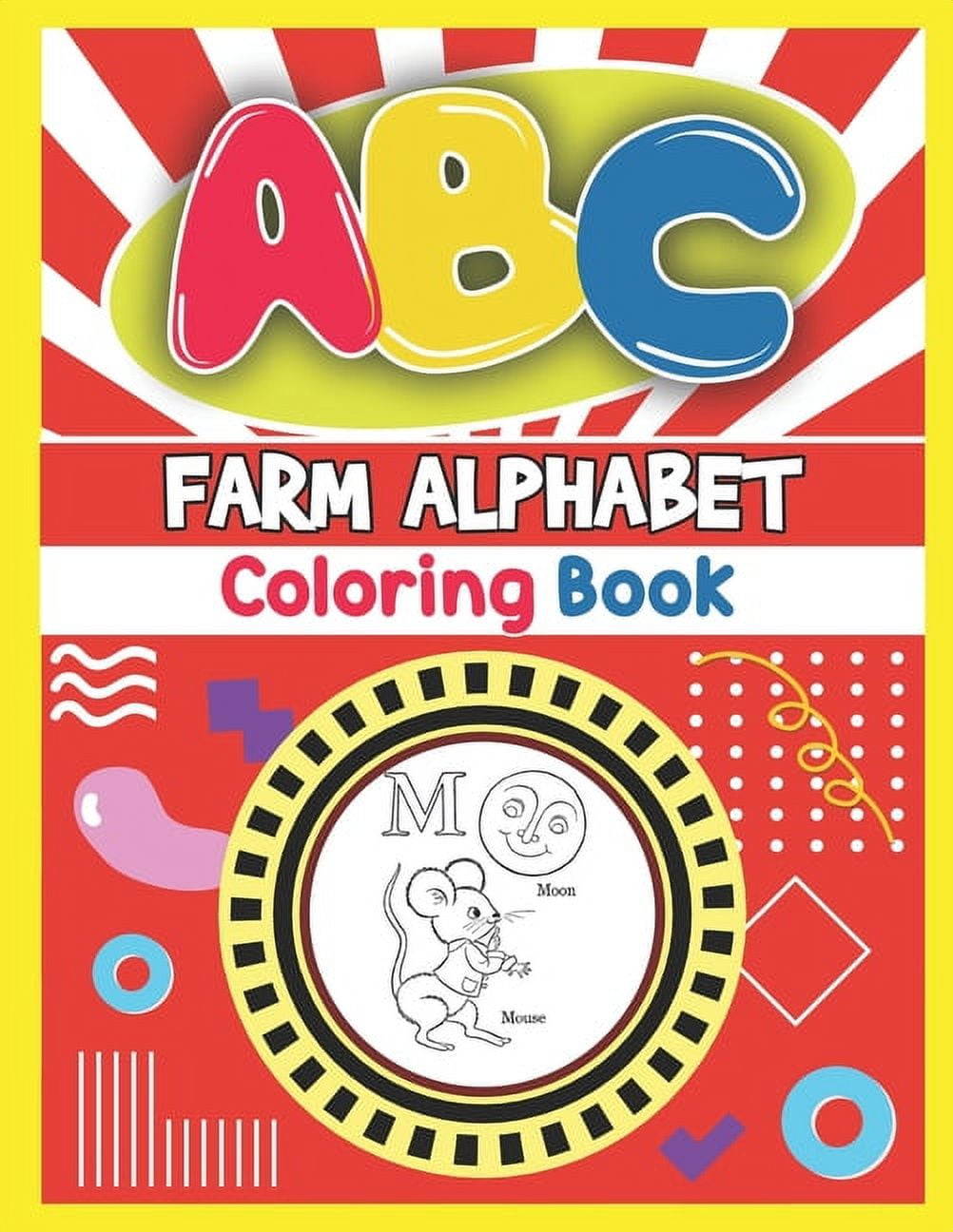 ABC Farm Alphabet Coloring Book: ABC Farm Alphabet Activity Coloring ...