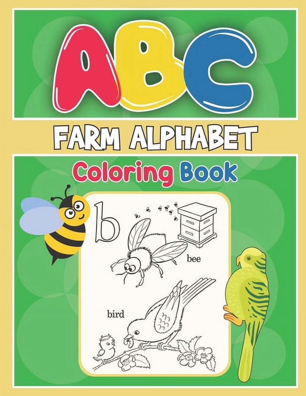 ABC Farm Alphabet Coloring Book: ABC Farm Alphabet Activity Coloring ...