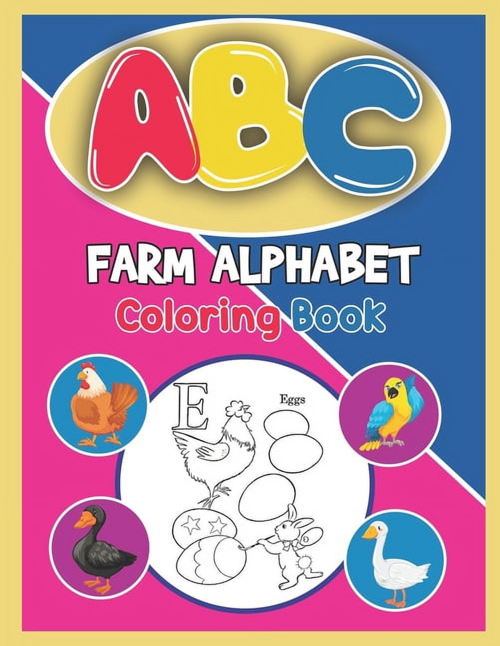 ABC Farm Alphabet Coloring Book: ABC Farm Alphabet Activity Coloring ...
