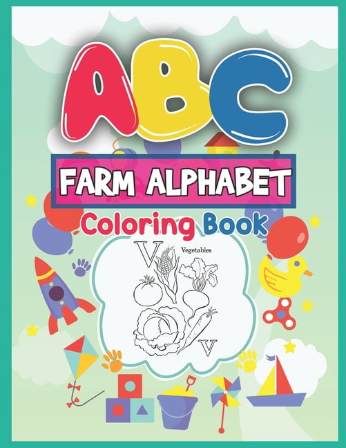 ABC Farm Alphabet Coloring Book: ABC Farm Alphabet Activity Coloring ...