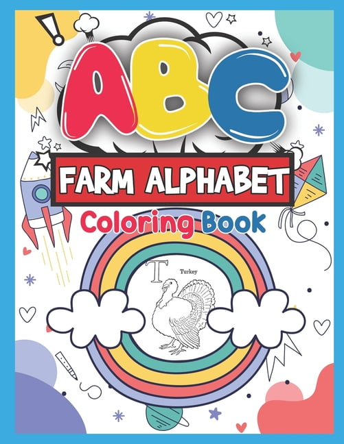 ABC Farm Alphabet Coloring Book: ABC Farm Alphabet Activity Coloring ...