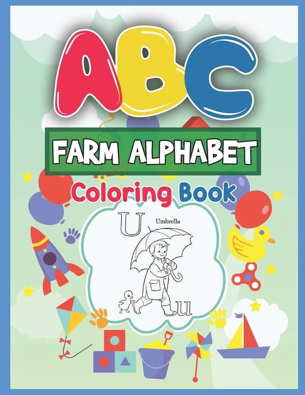 ABC Farm Alphabet Coloring Book: ABC Farm Alphabet Activity Coloring ...