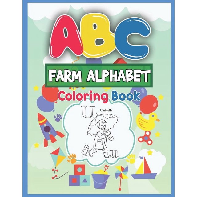 ABC Farm Alphabet Coloring Book: ABC Farm Alphabet Activity Coloring ...
