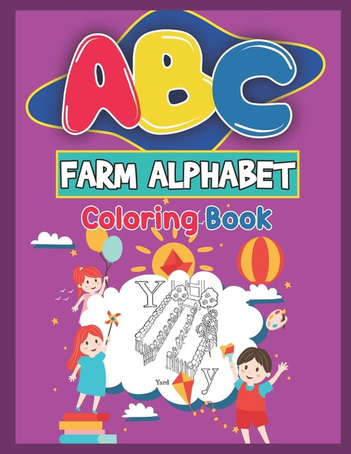 ABC Farm Alphabet Coloring Book: ABC Farm Alphabet Activity Coloring ...