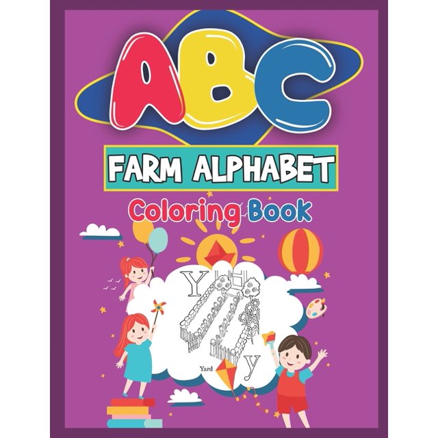 ABC Farm Alphabet Coloring Book: ABC Farm Alphabet Activity Coloring ...