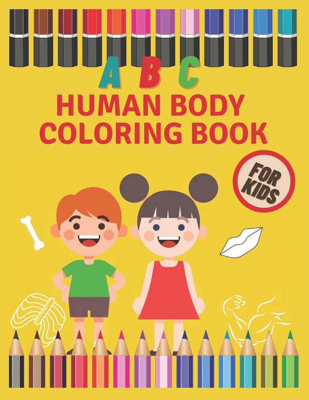 ABC Human Body Coloring Book For Kids: Great Gift Children Activity ...