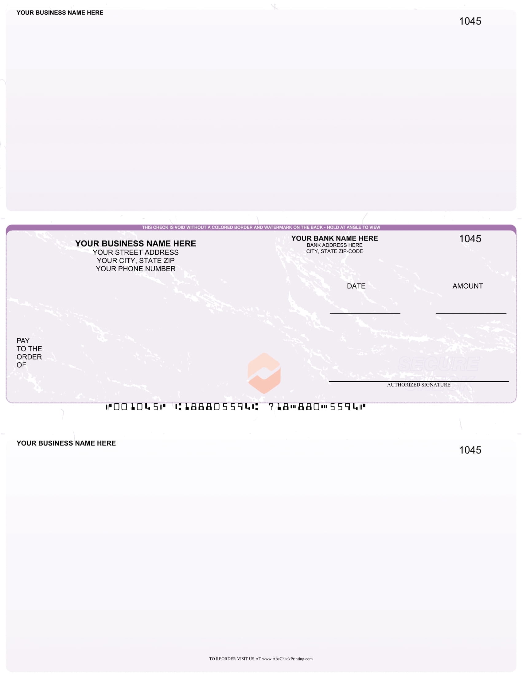 Abc Laser Business Checks – Checks in the Middle, Chain Design ...