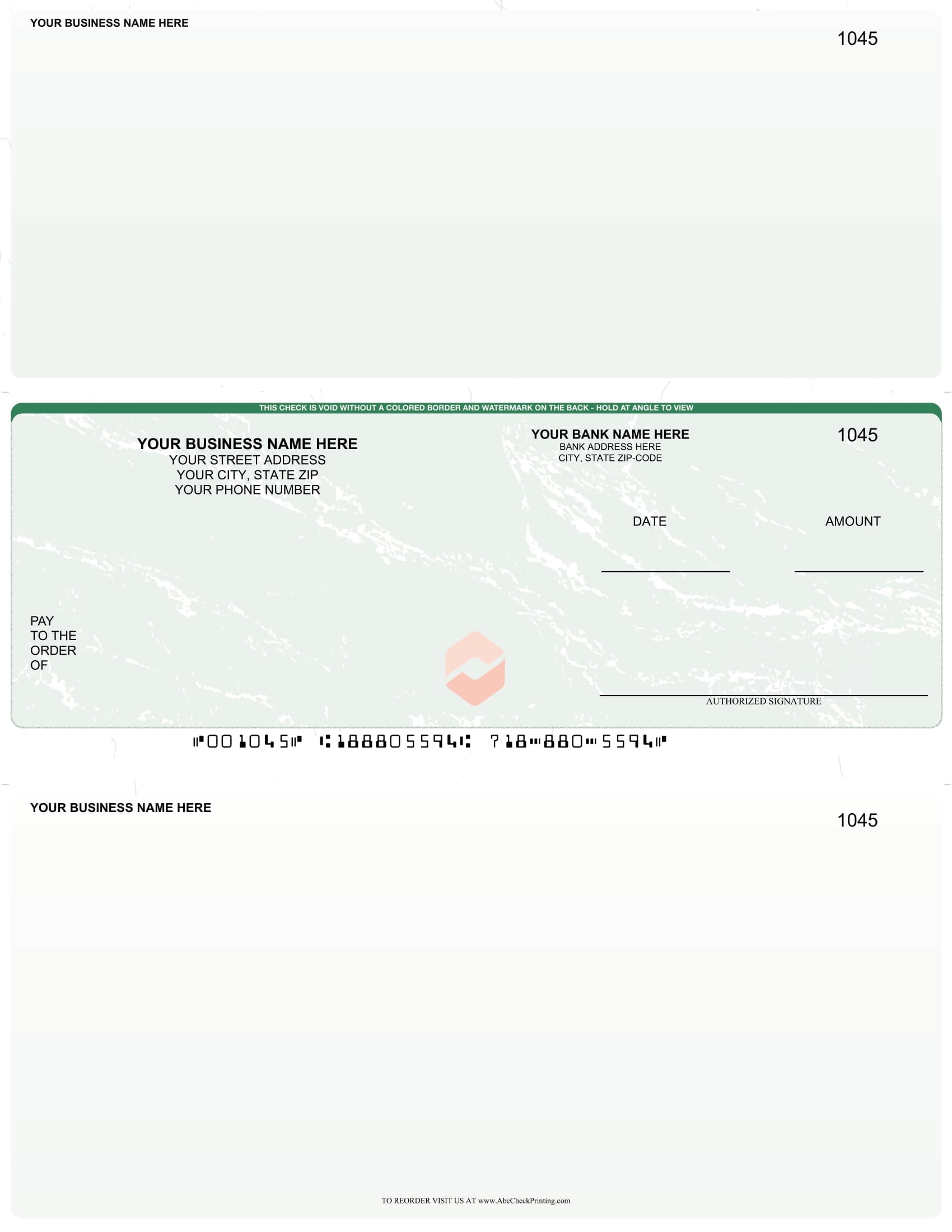 ABC Laser Business Checks – Checks In the Middle, Marble Gold - 100 ...