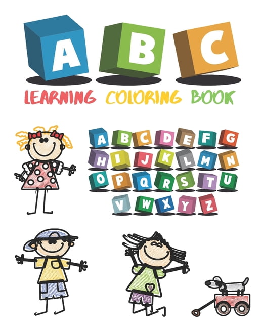 ABC Learning Coloring Book: alphabet coloring with different color ...