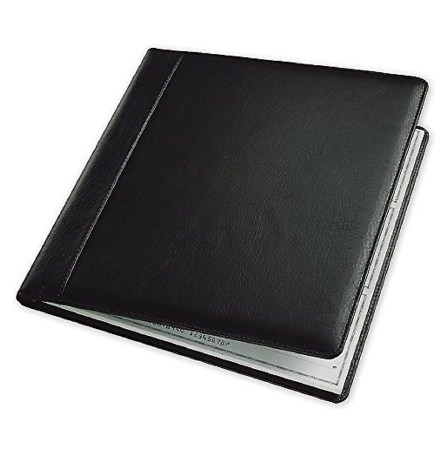 ABC Leather Check Cover, for 3-On-A-Page Executive Deskbook, 9 1/2 x 9 ...