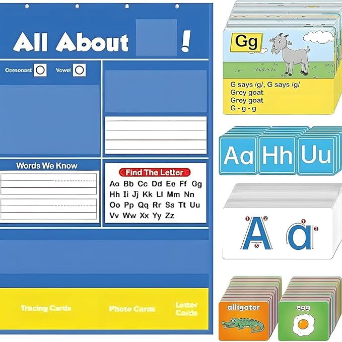ABC Letter Game Pocket Chart,All About Alphabet Chart,Handwriting ...