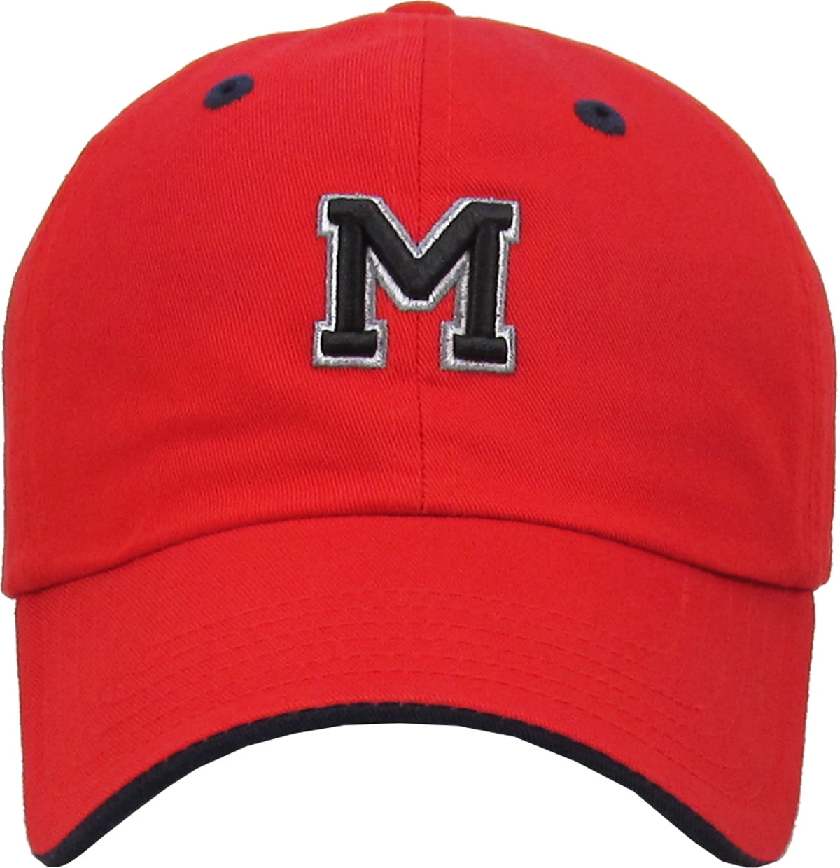ABC Letter Initial Embroidery Adjustable Dad Hat Cotton Baseball Cap ...