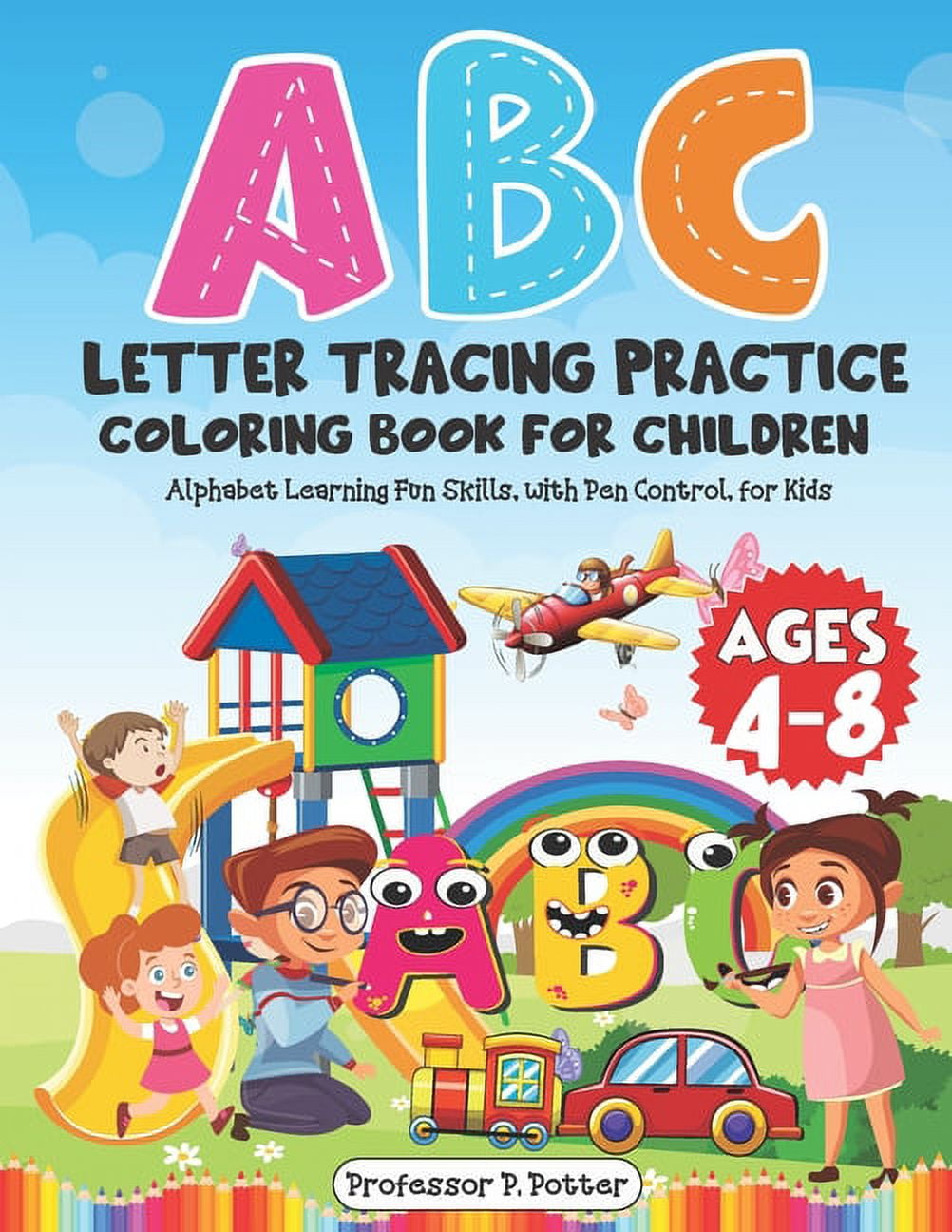 ABC Letter Tracing Practice Coloring Book for Children Ages 4 - 8 ...