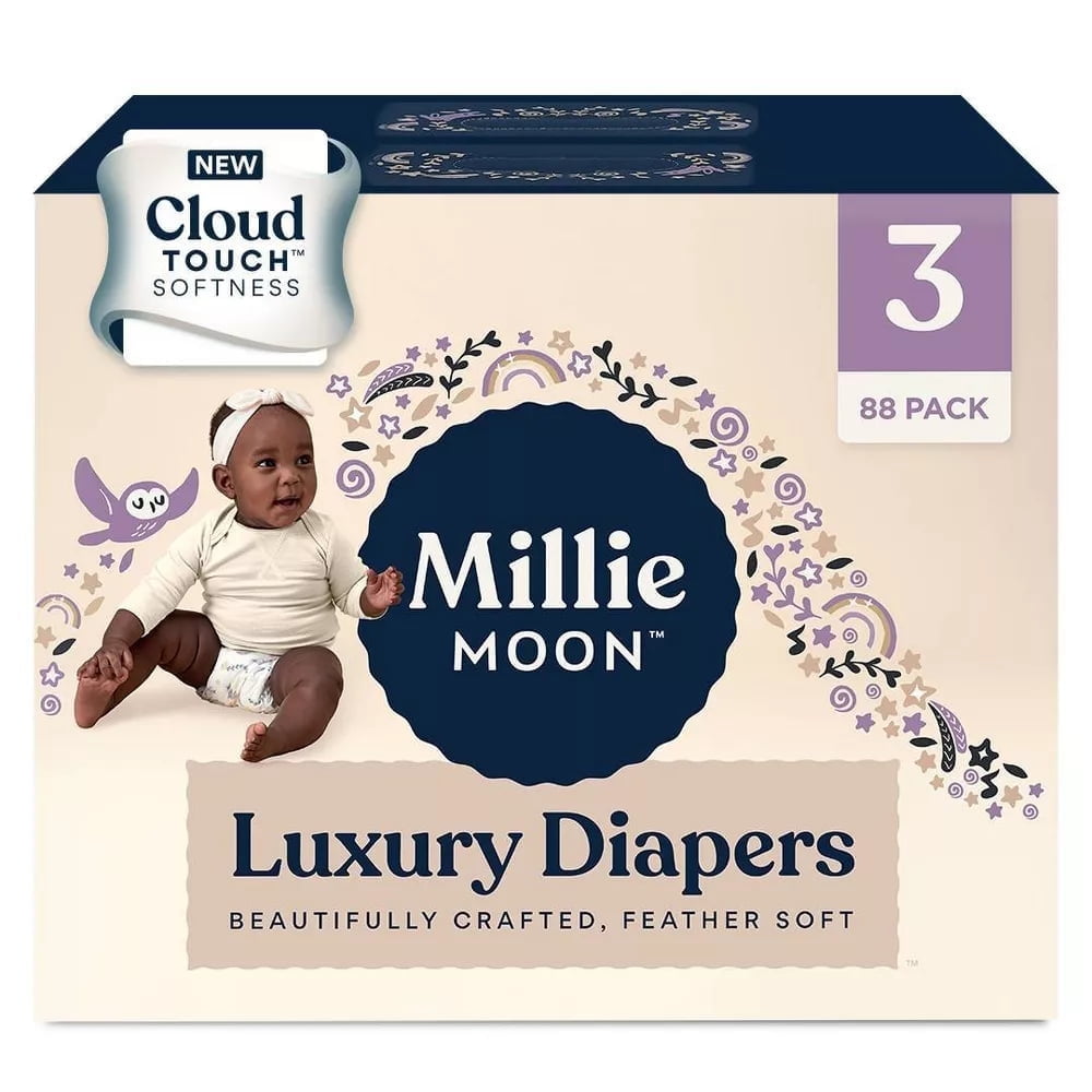 Millie Moon Luxury Disposable Diapers, Size 3, 88 Count, Ultra ...
