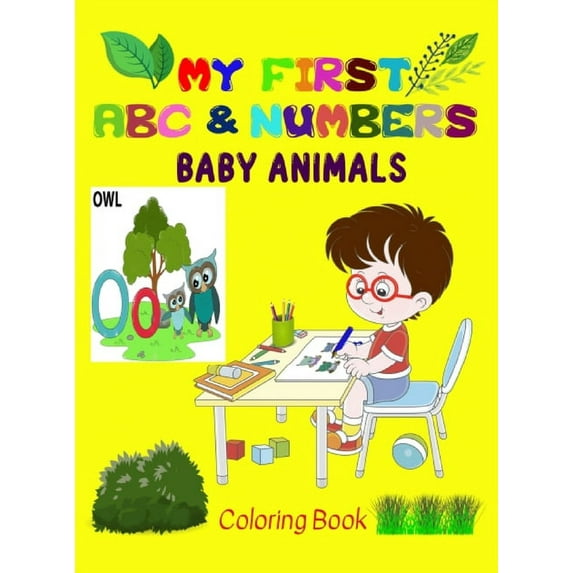 ABC & Numbers Coloring Books: My first Baby Animals ABC & Numbers ...