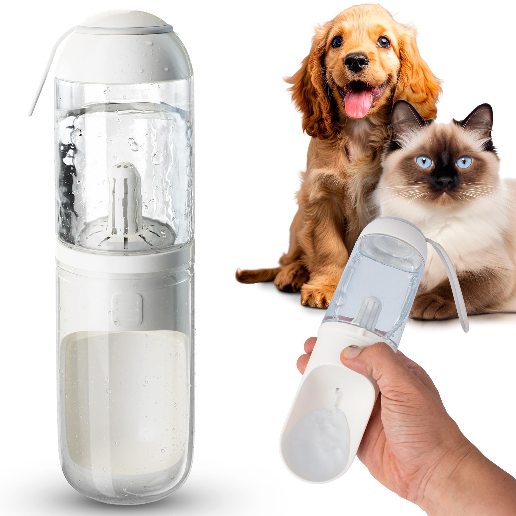 ABC PACK & SUPPLY Portable Dog Water Bottle Dispenser 12 Oz, 11.8 x 7.9 ...