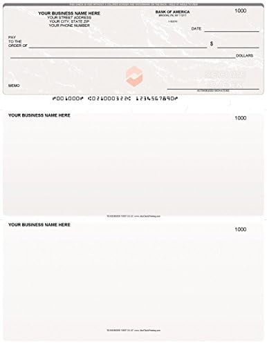 ABC Printed Business Checks Compatible w/QuickBooks on Top, Gray Marble ...