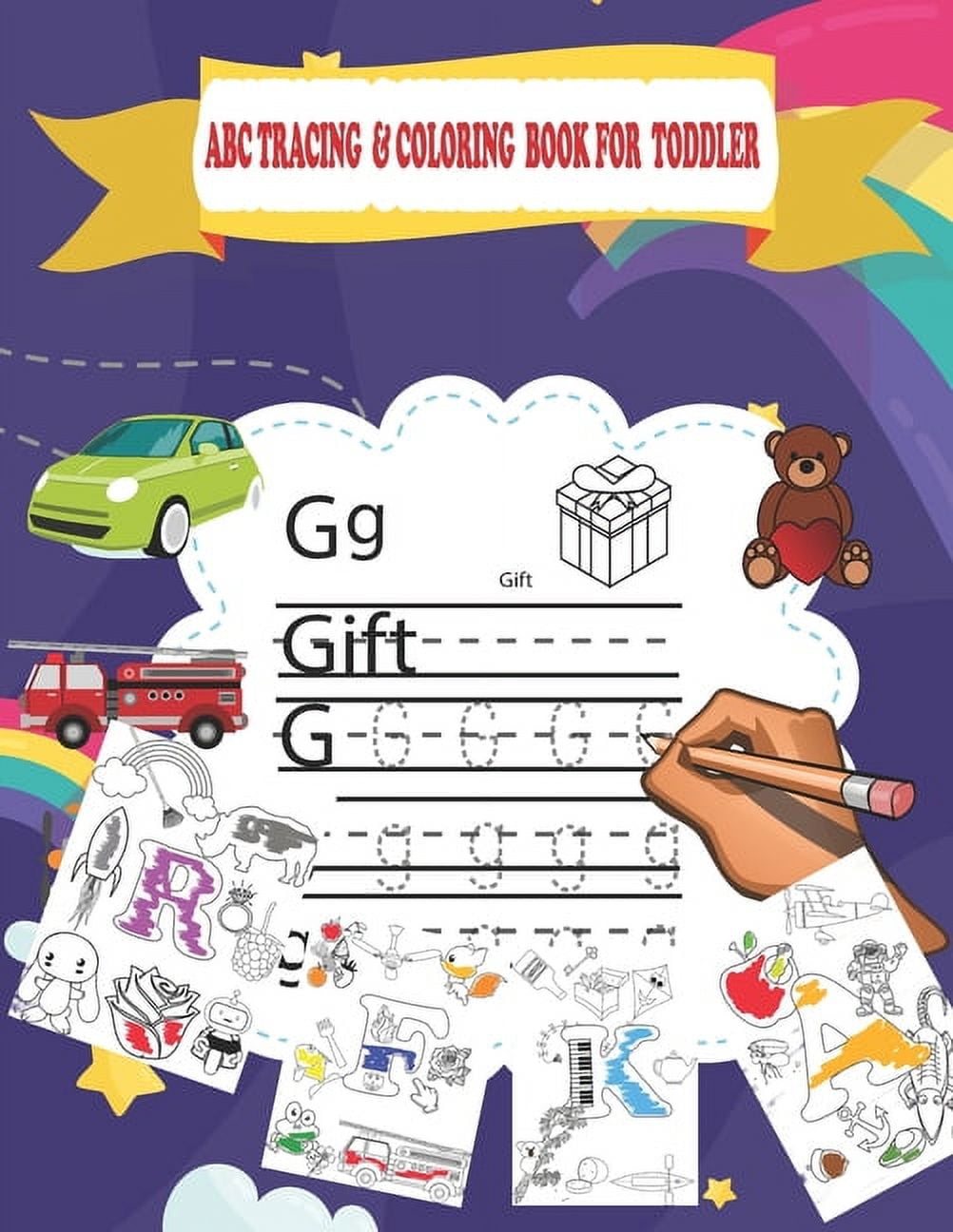 ABC Tracing & Coloring Book For Toddler: Practice Pen Control, Kids ...