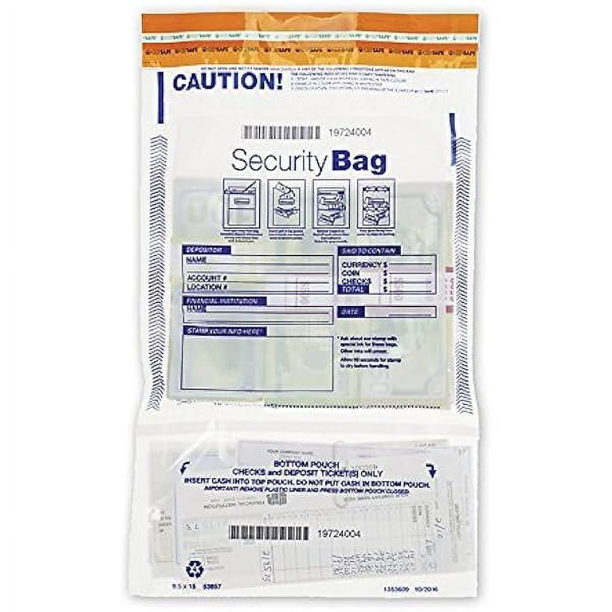 ABC Vertical Twin Dual (Twin) Pocket Bank Deposit Bags, 9 1/2 x 15 ...
