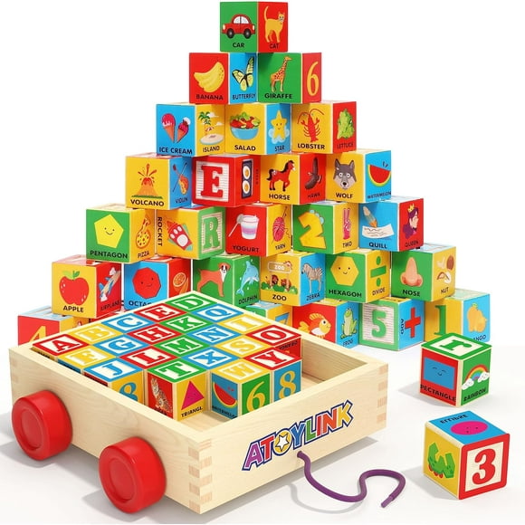 Wide Selection of Wooden Alphabet Blocks and Educational Toys for Kids