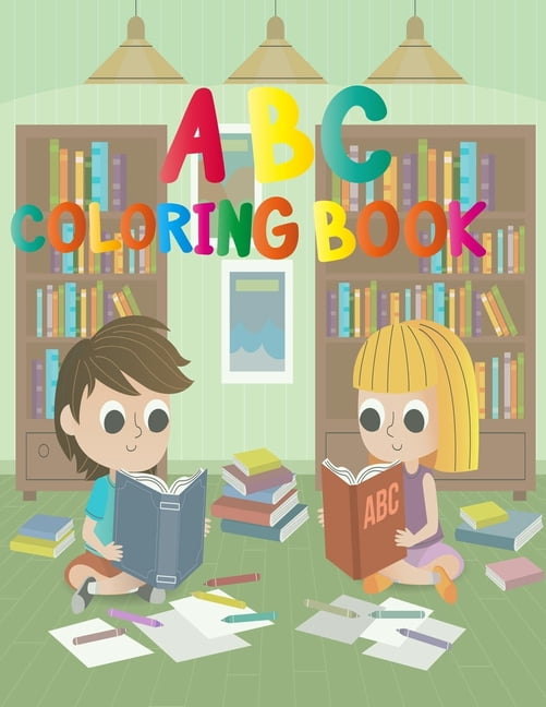 ABC coloring book: child coloring book with fun 3D Letters, Colors ...