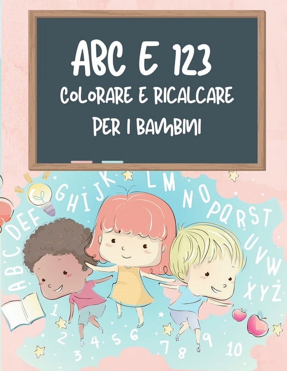 ABC e 123 libro da colorare e tracciare per bambini : La mia prima casa ...