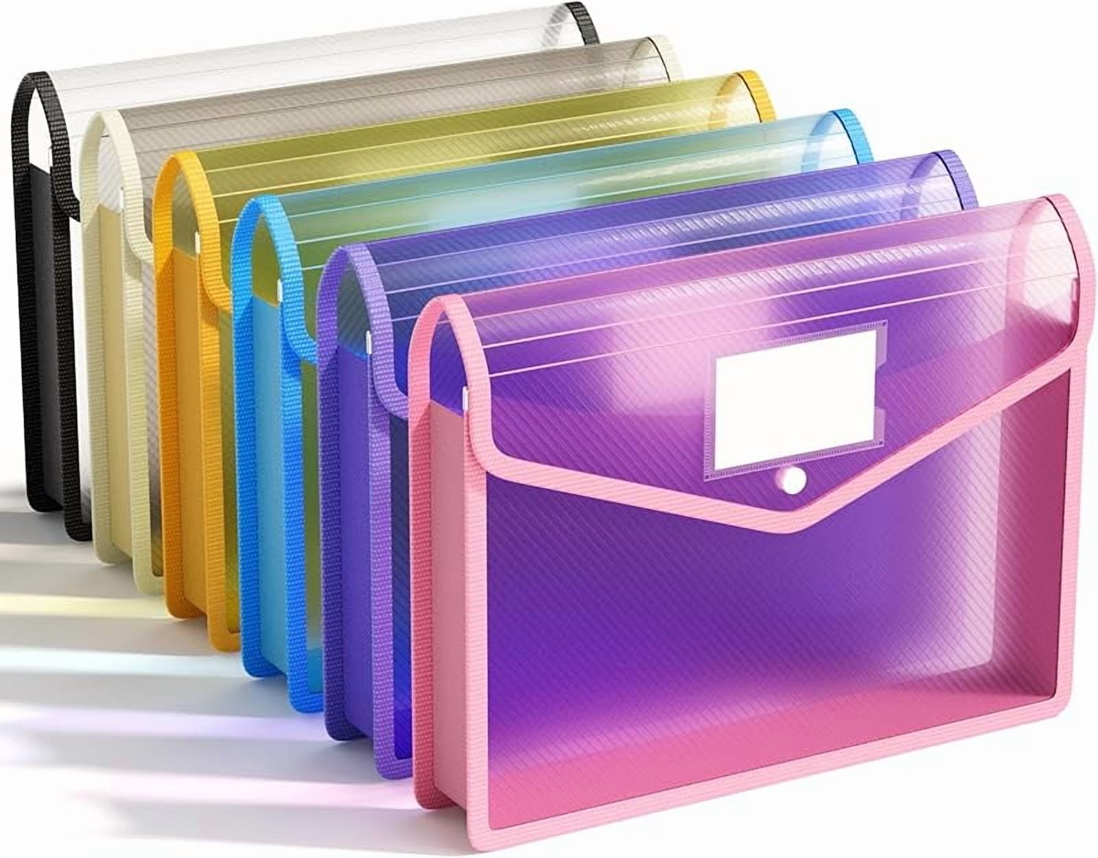 ABC life 6 Pack Plastic Expanding File Folder, Folders for Documents ...