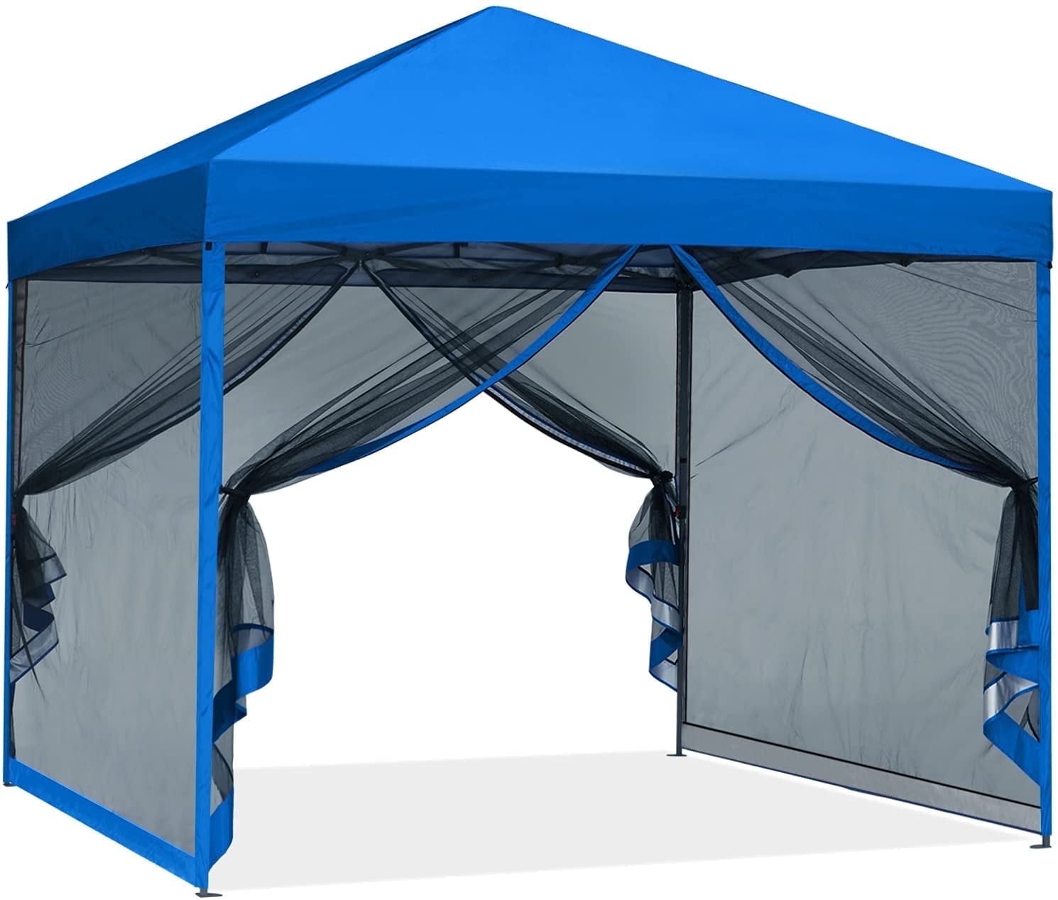 ABCCANOPY 10x10 ft Easy Pop-Up Sun Shade Canopy Tent with Screen Sides ...