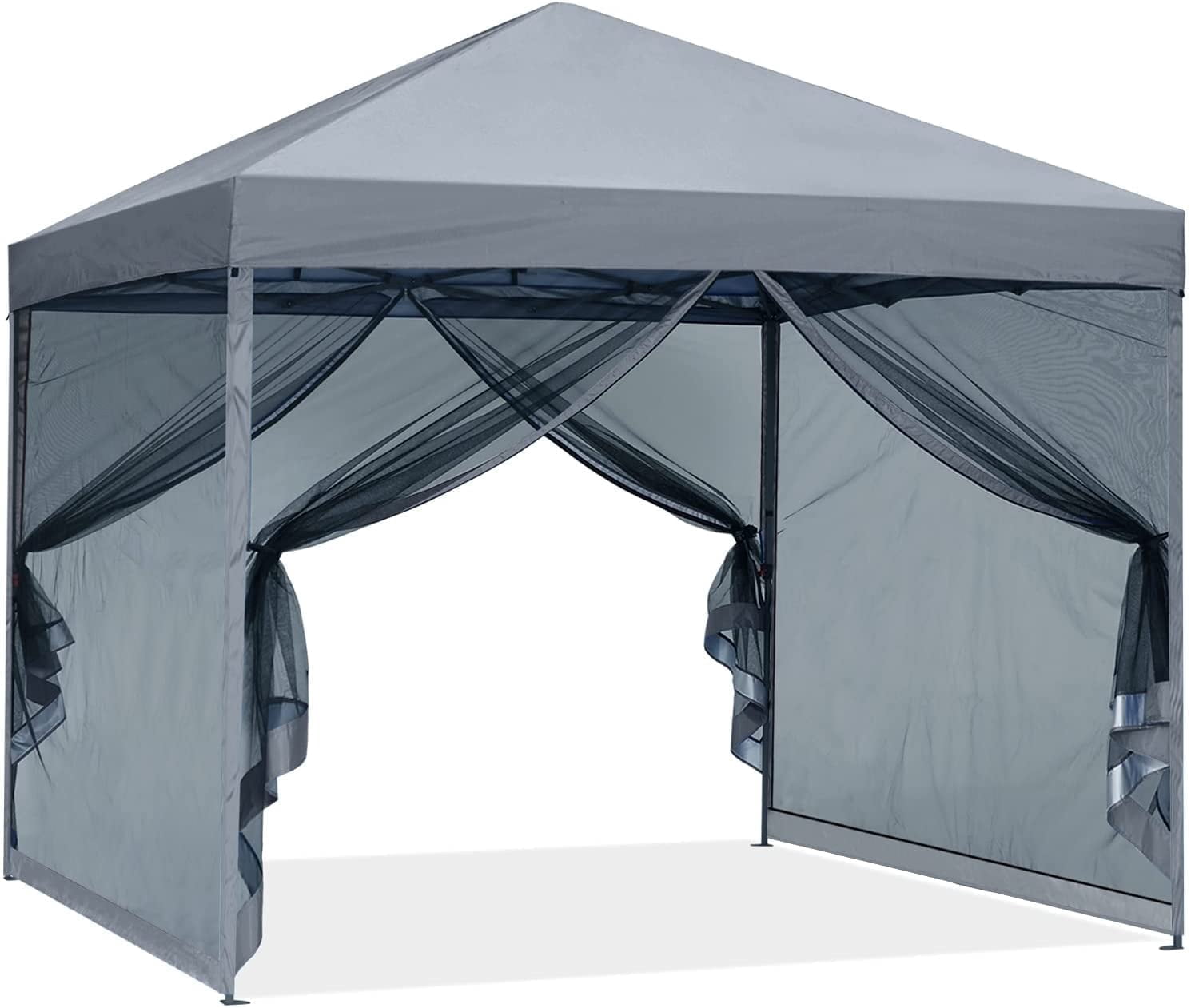 ABCCANOPY 10x10 Gray Pop-up Canopy Tent with Netting, UV Protected for ...