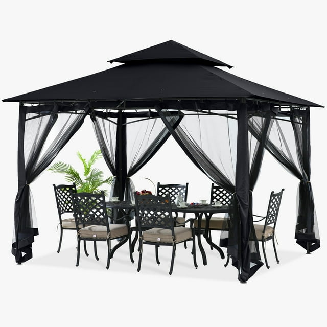ABCCANOPY 10'x12' Waterproof Patio Gazebo, Outdoor with Netting, Double ...